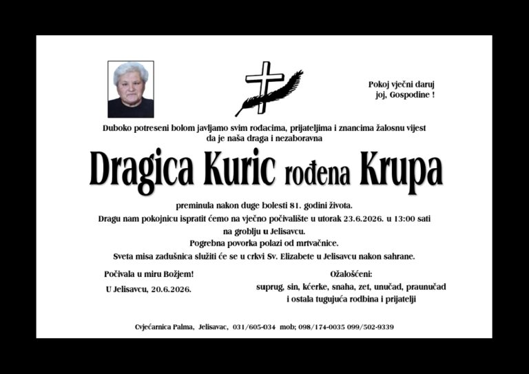 Dragica Kuric rođ. Krupa - Radio Našice 88,7 FM